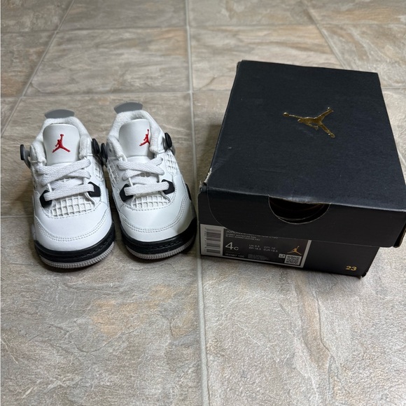 Jordan | Shoes | Air Jordan 4 Retro Og White Cement Td Shoe Size 4c ...